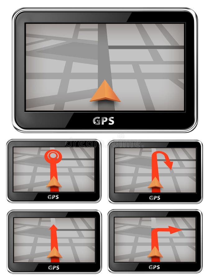 Generic GPS Navigation Device Stock Vector - Illustration of drive ...