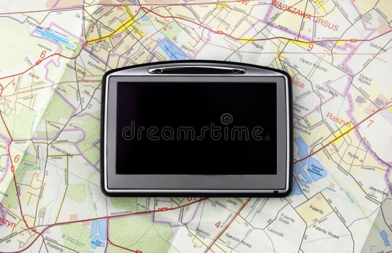 GPS no mapa imagem de stock. Imagem de achado, olhar, dirigir - 5970307