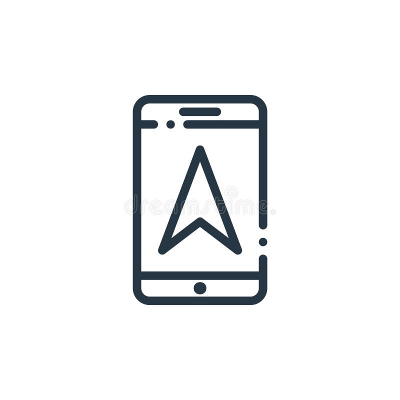 Gps Phone Icon Vector from Travel and Adventure Concept. Thin Line ...
