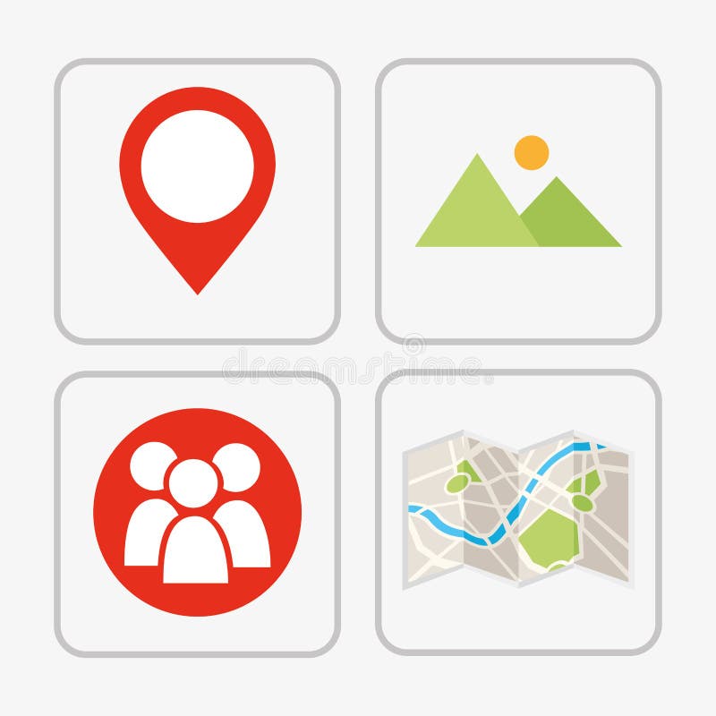 GPS-pictogram vector illustratie. Illustration of wijzer - 59193798
