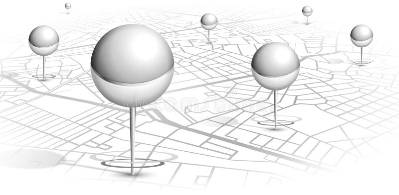 GPS.pin Dropping White Color in Map on White Background Stock Vector ...