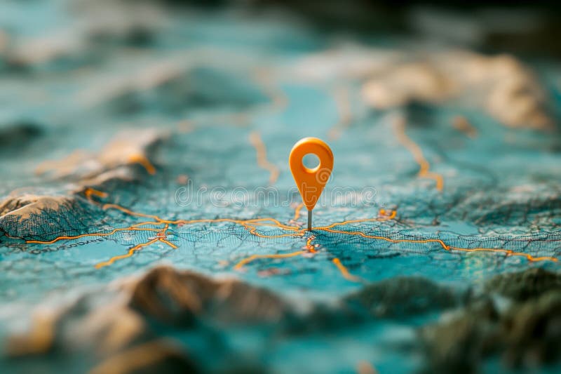 GPS Pin Location Icon for Navigation or Map, Generative Ai Stock Photo ...