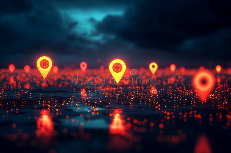 GPS Pin Location Icon for Navigation or Map, Generative Ai Stock Image ...