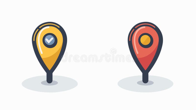 GPS Pin Vector Illustration for Navigation and Location Services Stock ...