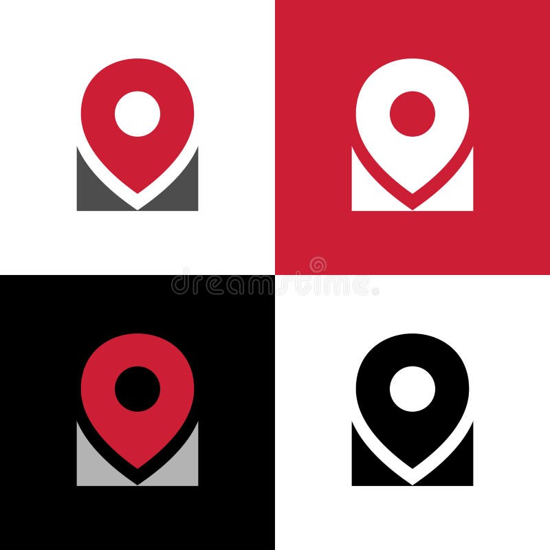 Location Point Logo Design, Gps Pointer Symbol, Map Pin Icon - Vector ...