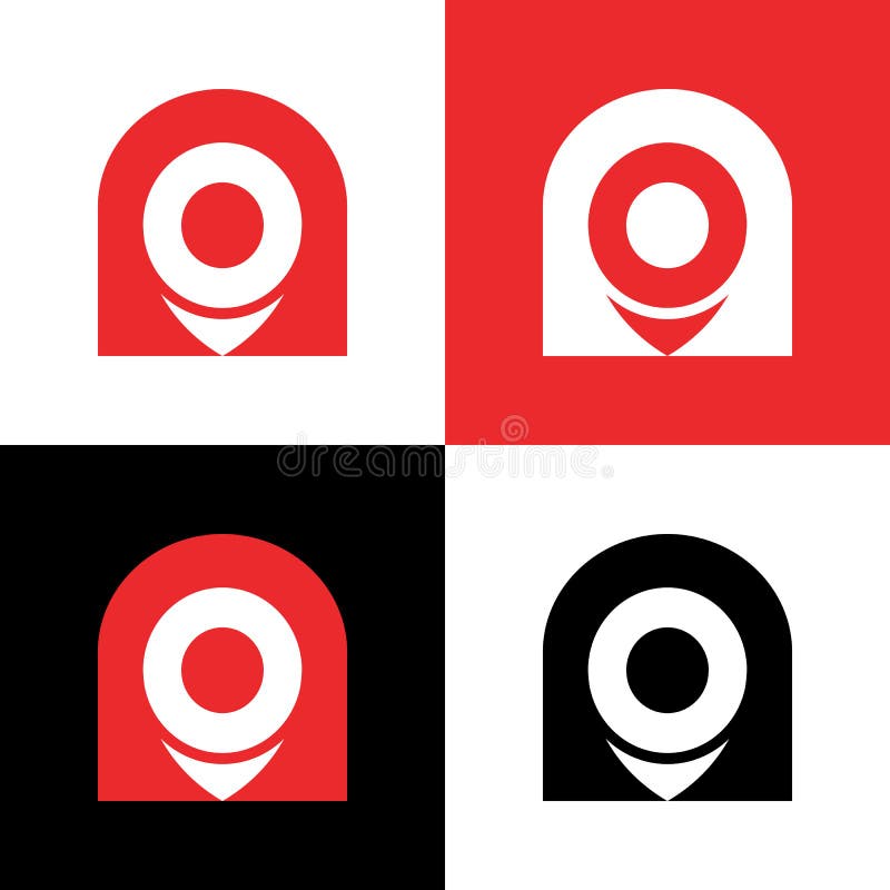 GPS Pointer Logo Icon, Location Pin Logo - Vector Stock Vector ...