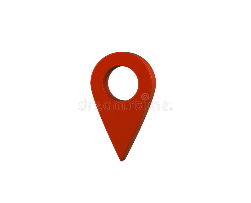 Red Gps Pointer Symbol. Satellite Navigator for Driver. 3d Render Stock ...