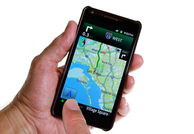 GPS Road Navigation by Smartphone Stock Photo - Image of smartphone ... GPS Road Navigation by Smartphone Stock Photo - Image of smartphone ...