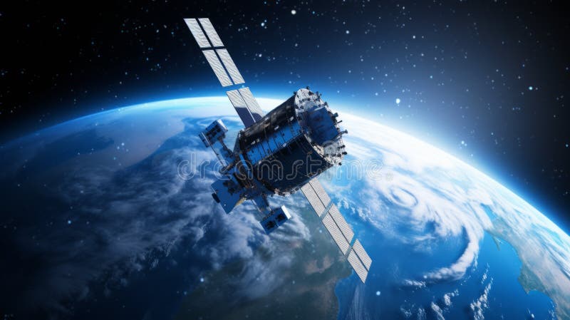 A GPS Satellite Orbiting the Earth, Symbolizing the Role of Technology ...