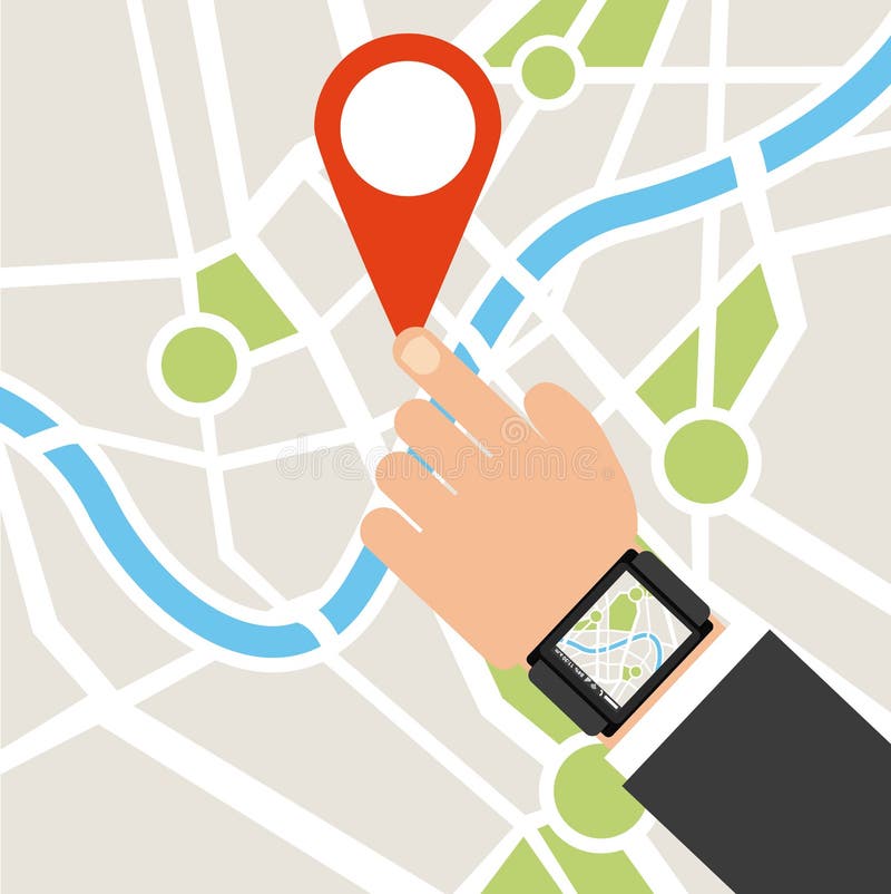 Gps signals stock vector. Illustration of digital, hand - 50069451