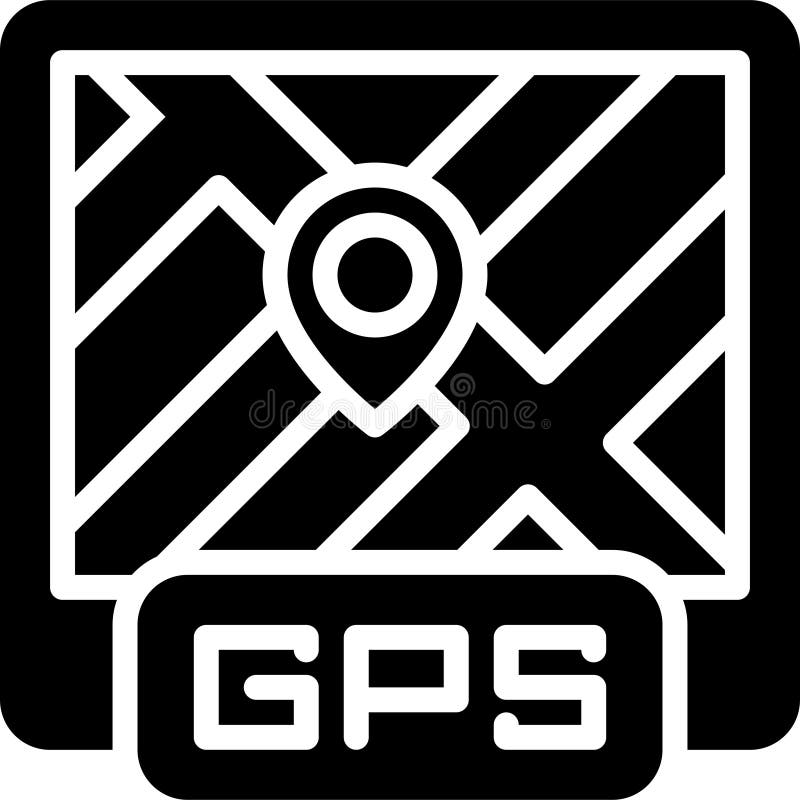 GPS on Tablet Icon, Location Map and Navigation Vector Stock Vector ...