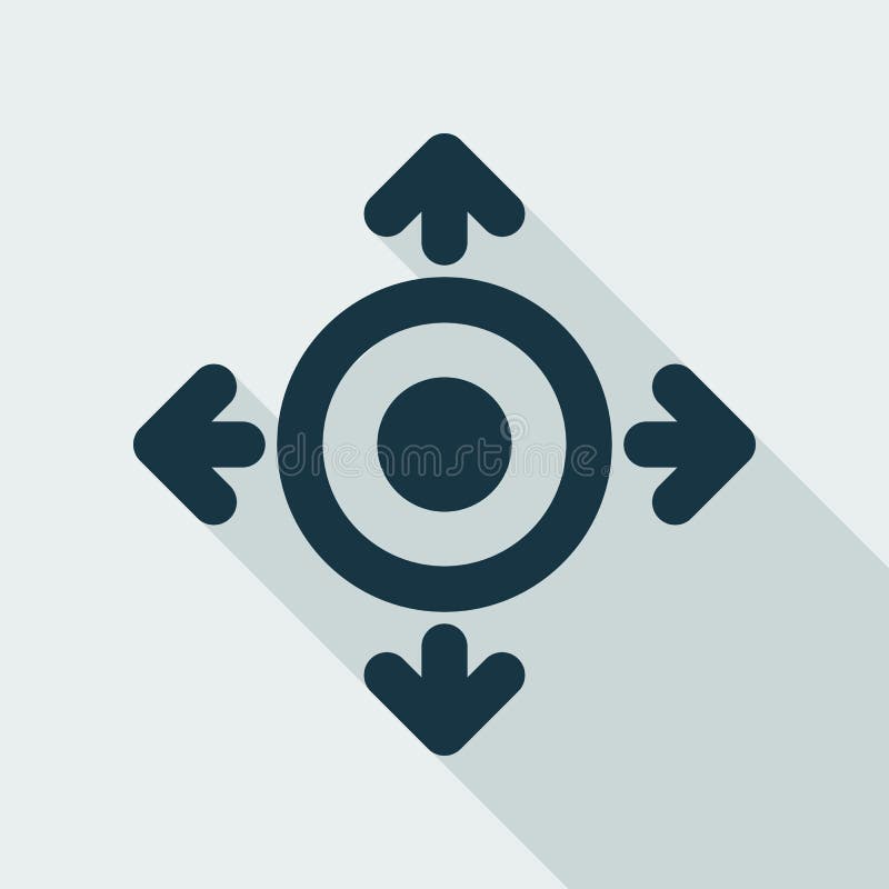 GPS Target Location Flat Icon Stock Vector - Illustration of flat ...