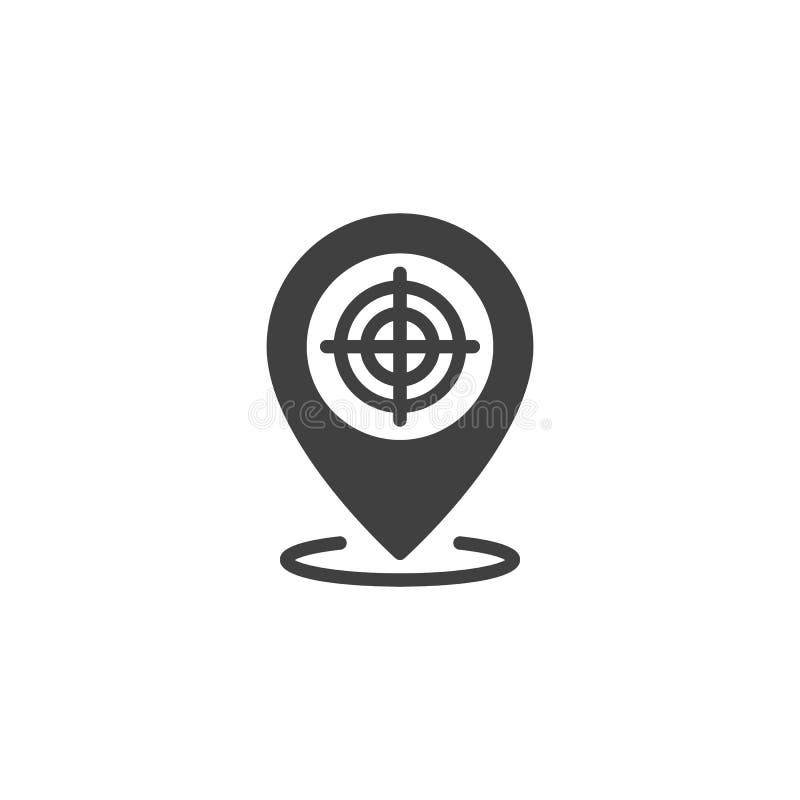 GPS Target Location Vector Icon Stock Vector - Illustration of simple ...