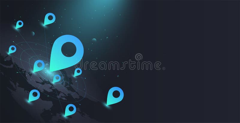 Gps technology concept stock illustration. Illustration of line - 260087722