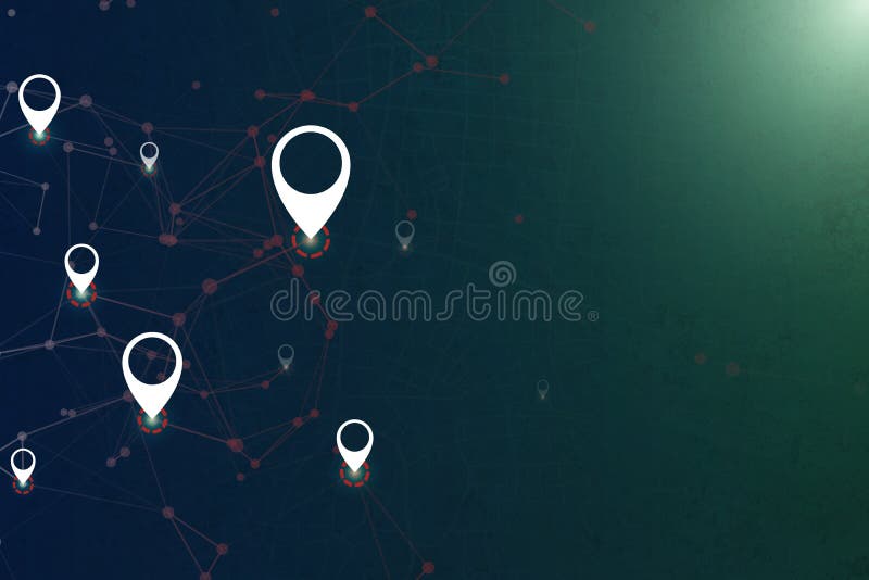 Gps Technology Connect Dot Abstract Background Stock Vector ...