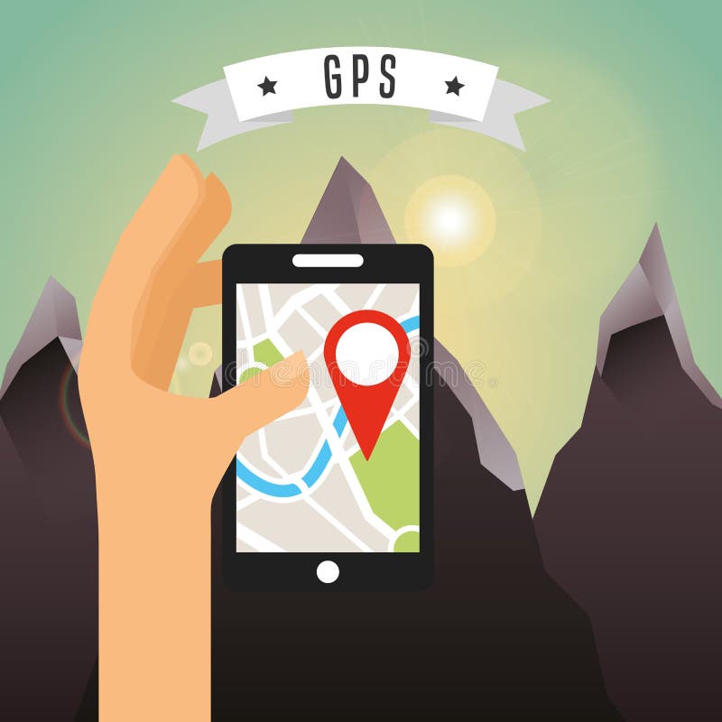 Gps technology design stock illustration. Illustration of background ...