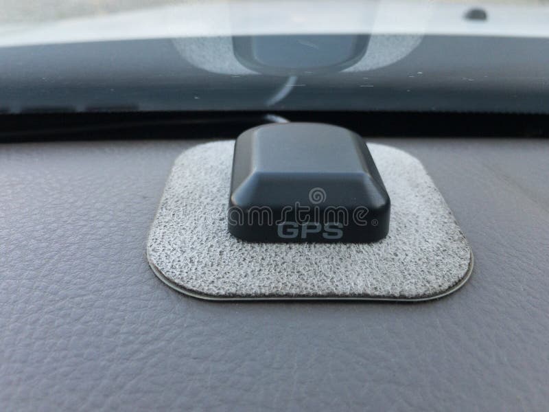 Gps Tracker Antenna on Car Dashboard Stock Photo - Image of navigator ...