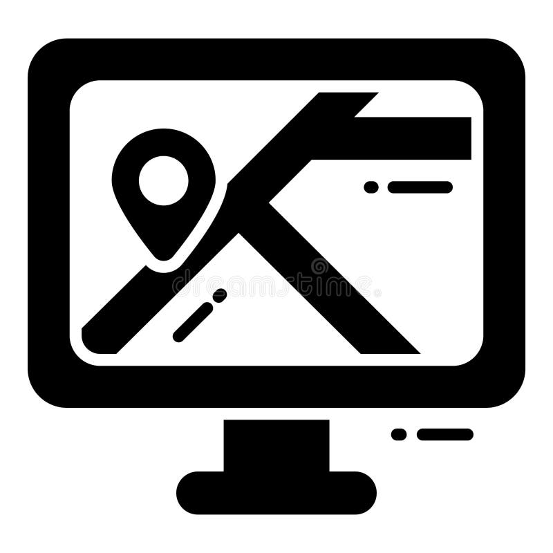 Route Map Icon Related Map Location and Navigation Black Icon. Traffic ...