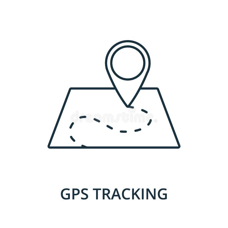 Gps Tracking Icon. Line Style Element from Navigation Collection. Thin ...