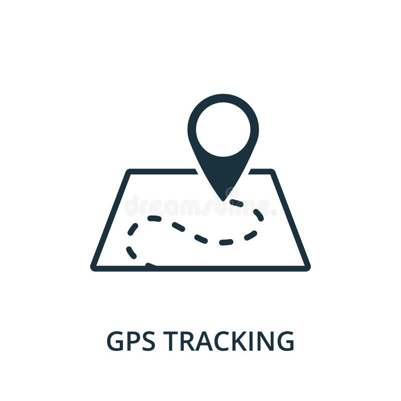 Gps Tracking Icon. Simple Element from Navigation Collection Stock ...
