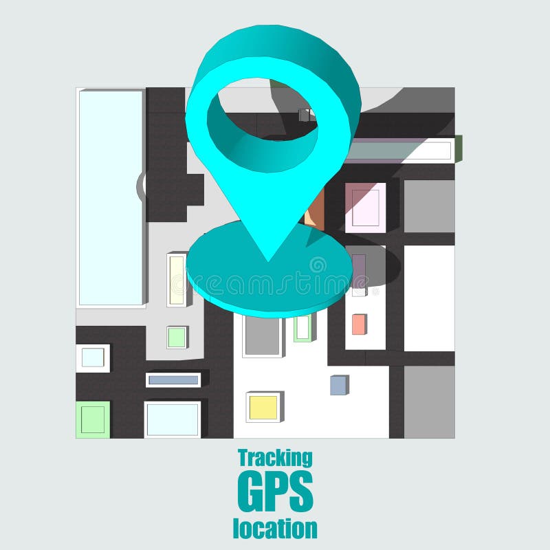 GPS tracking map stock illustration. Illustration of navigator - 86410163