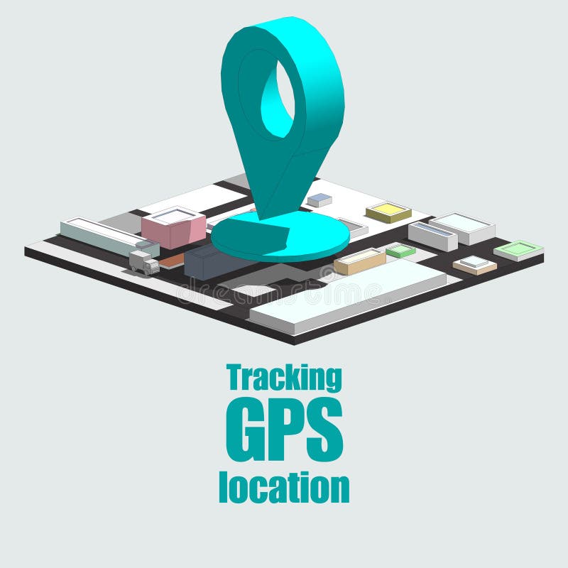 GPS tracking map stock illustration. Illustration of navigator - 86410163