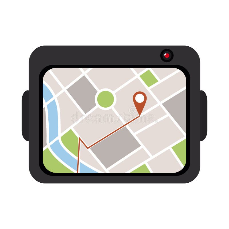 GPS car tracking stock vector. Illustration of icon - 122543072