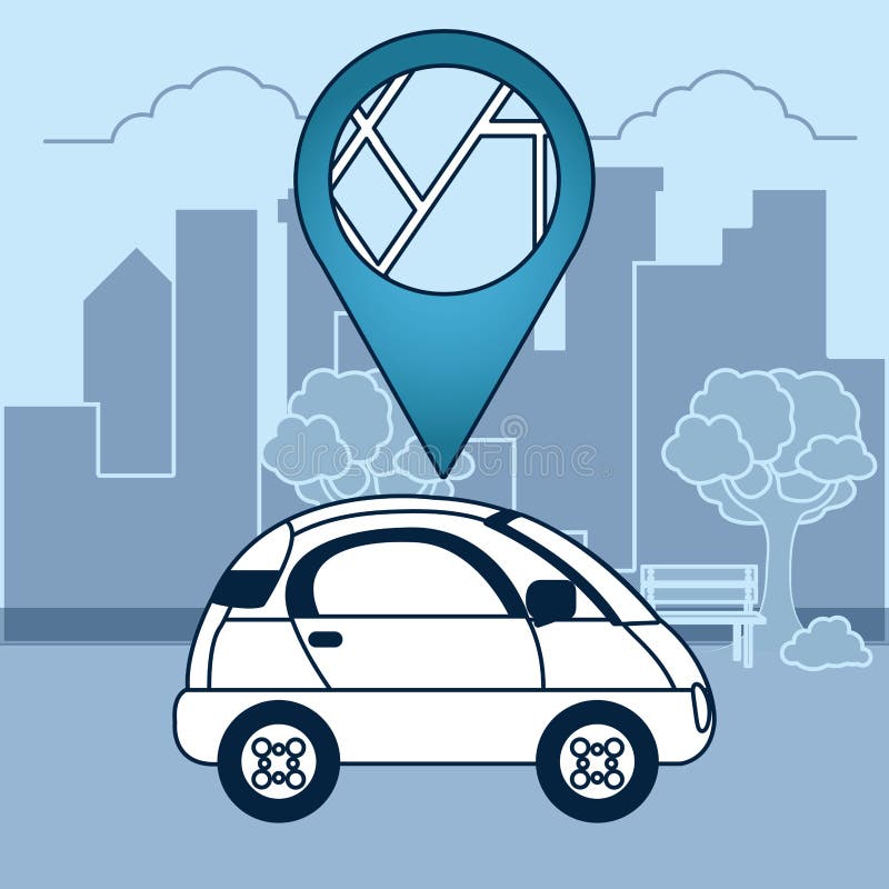 GPS tracking technology stock vector. Illustration of driving - 128622937