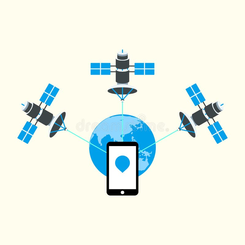 GPS Tracking Vector Illustration Stock Vector - Illustration of smart ...