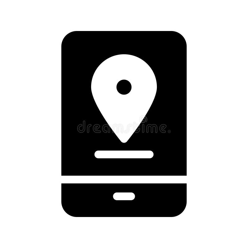 Gps glyph flat vector icon stock vector. Illustration of sign - 139394052