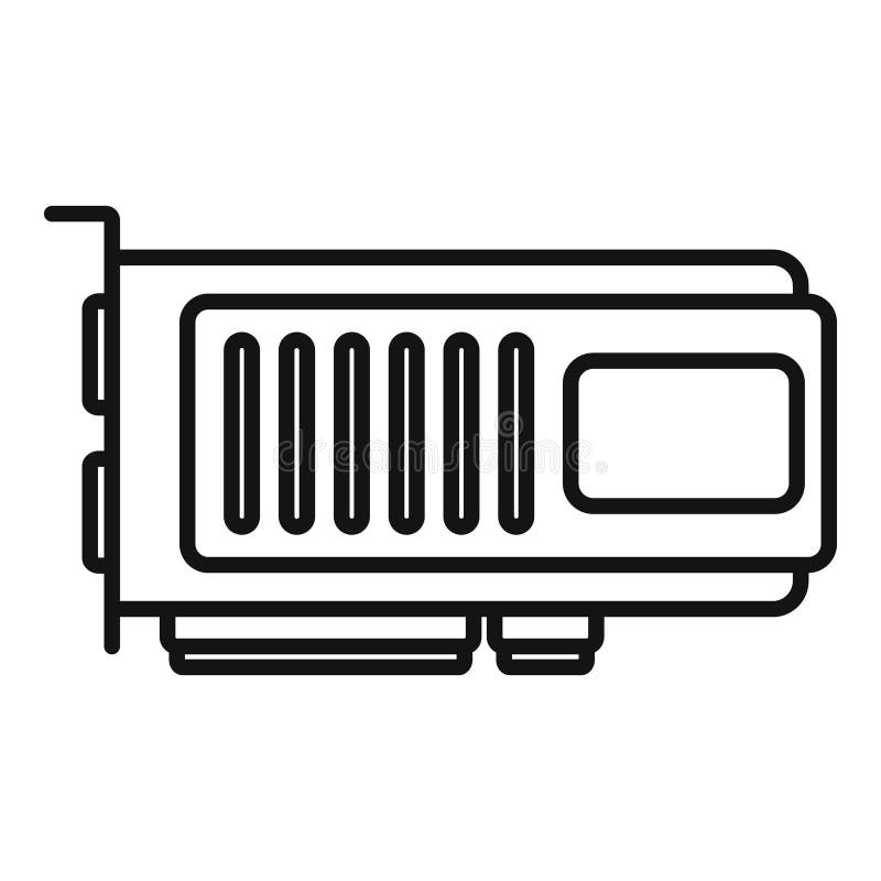 Gpu Board Icon Outline Vector. Computer Card Stock Vector ...