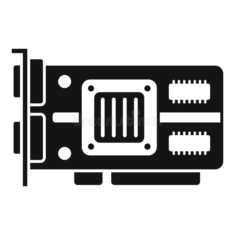 Gpu Board Icon Simple Vector. Computer Card Stock Vector - Illustration ...
