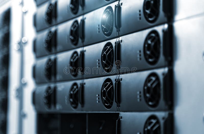 GPU Cryptocurrency Mining Farm with Blurred and Toning Stock Image ...