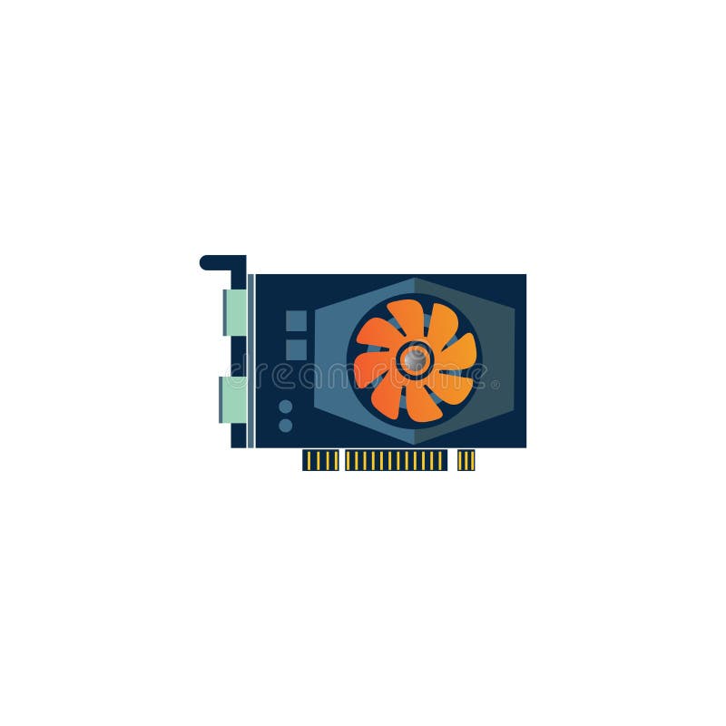 GPU Graphic Card Icon Vector Stock Illustration - Illustration of ...