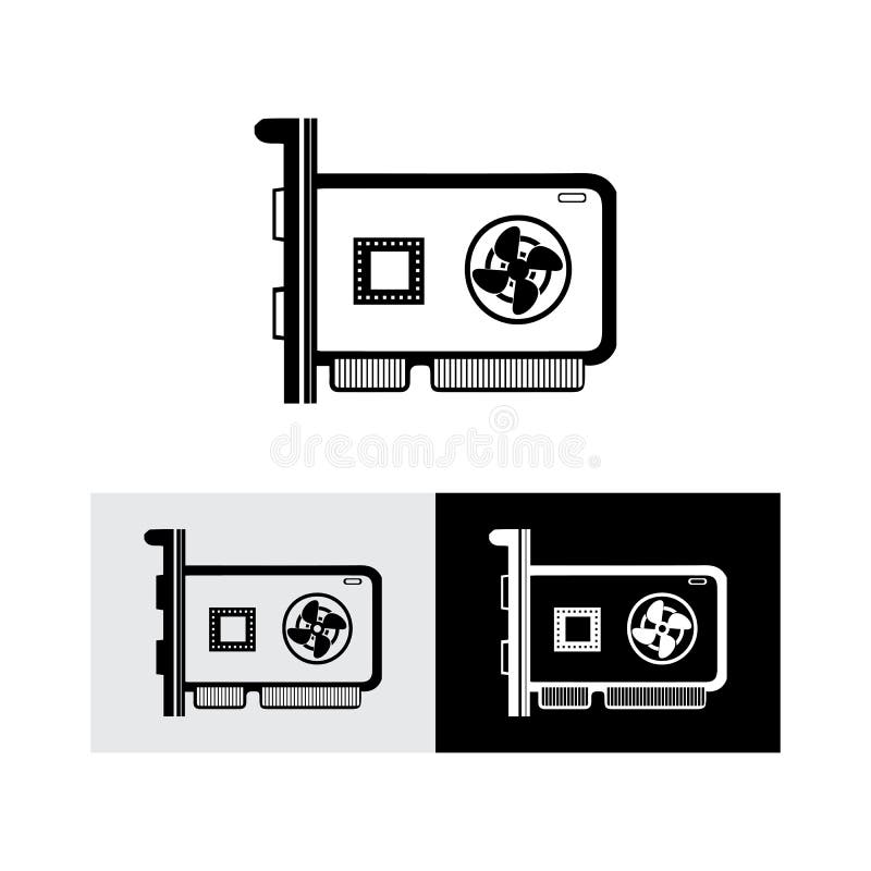 GPU Graphic Card Icon Vector Stock Illustration - Illustration of ...