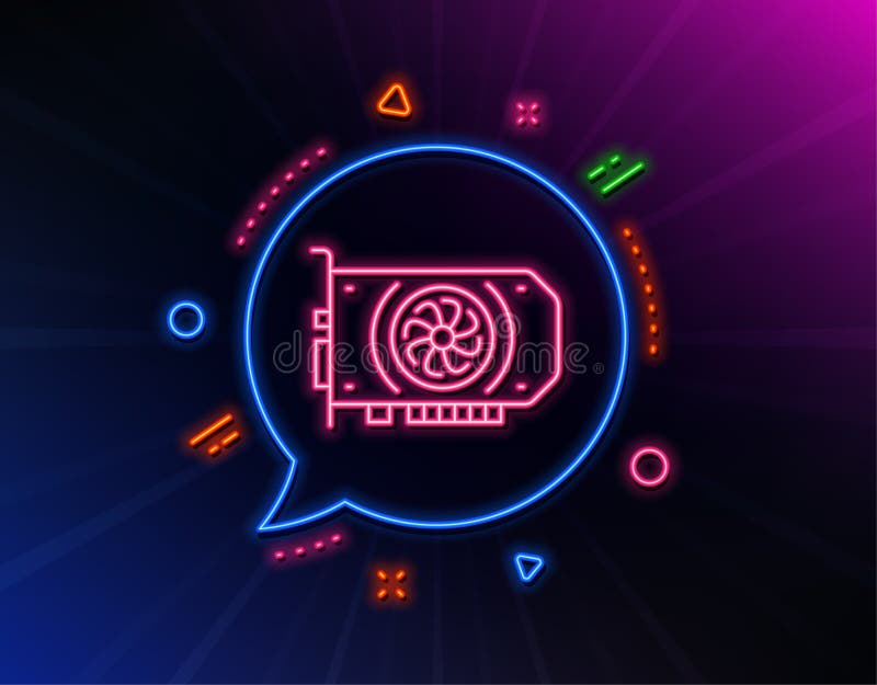 Gpu Graphic Card Line Icon. Computer Component Hardware Sign. Vector ...