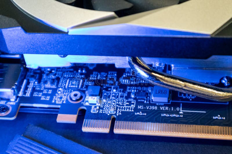 Gpu Graphics Card Close-up, PC Hardware Details Stock Image - Image of ...
