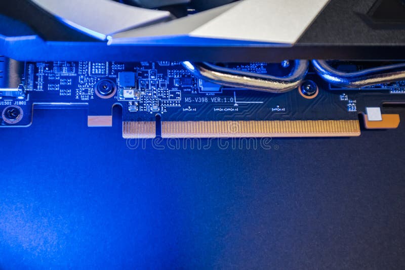Gpu Graphics Card Close-up, PC Hardware Details Stock Photo - Image of ...