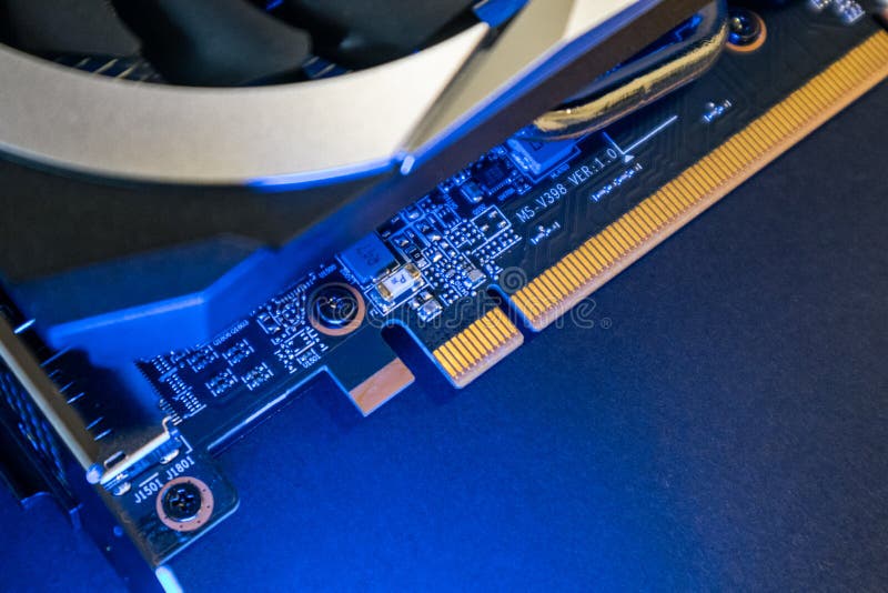 Gpu Graphics Card Close-up, PC Hardware Details Stock Photo - Image of ...