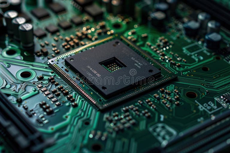 GPU (Graphics Processing Unit) Chip with Intricate Circuitry on a ...