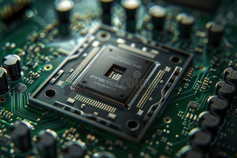 GPU (Graphics Processing Unit) Chip with Intricate Circuitry on a ...