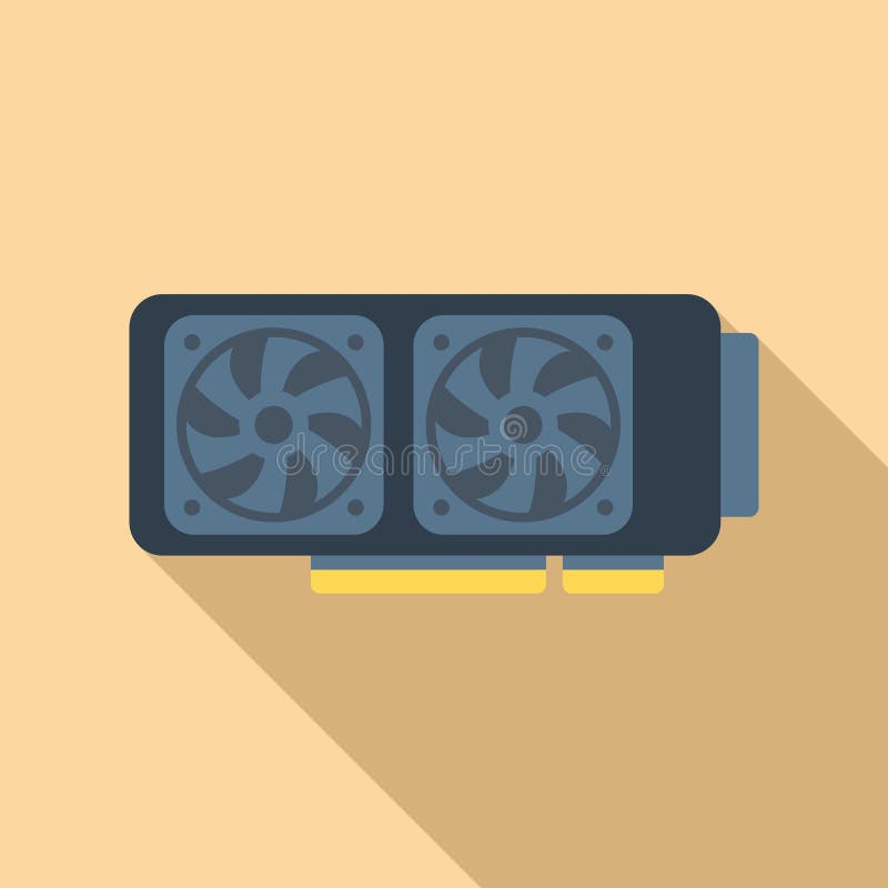 Gpu Hardware Icon Flat Vector Computer Card Stock Vector Illustration Of Computer Device