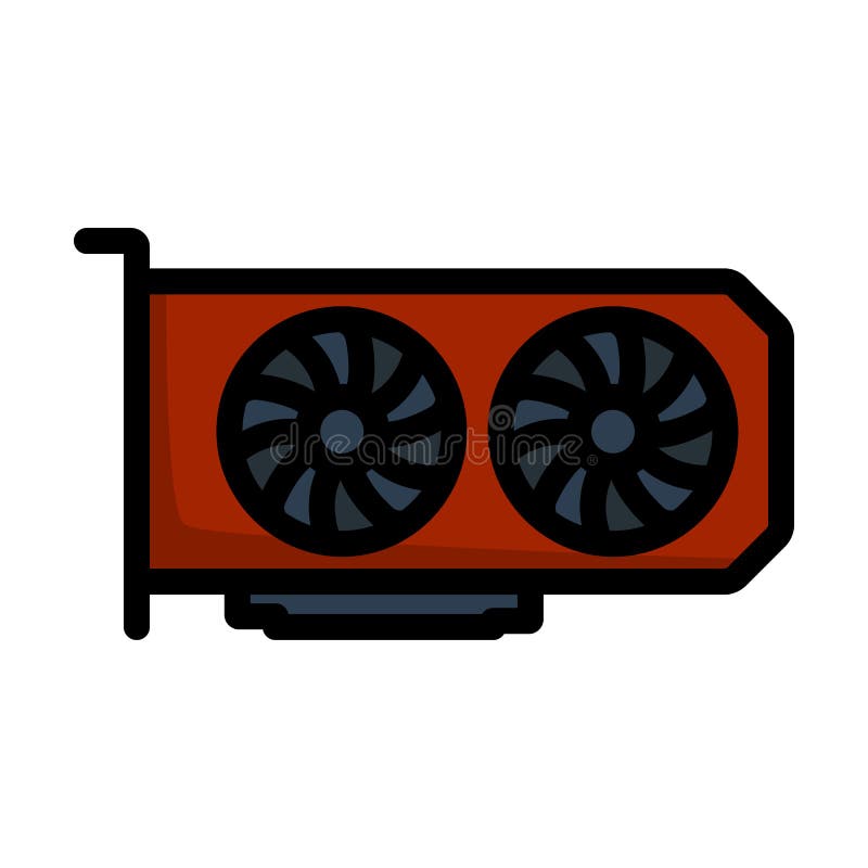 GPU Icon stock vector. Illustration of peripheral, chip - 215219096
