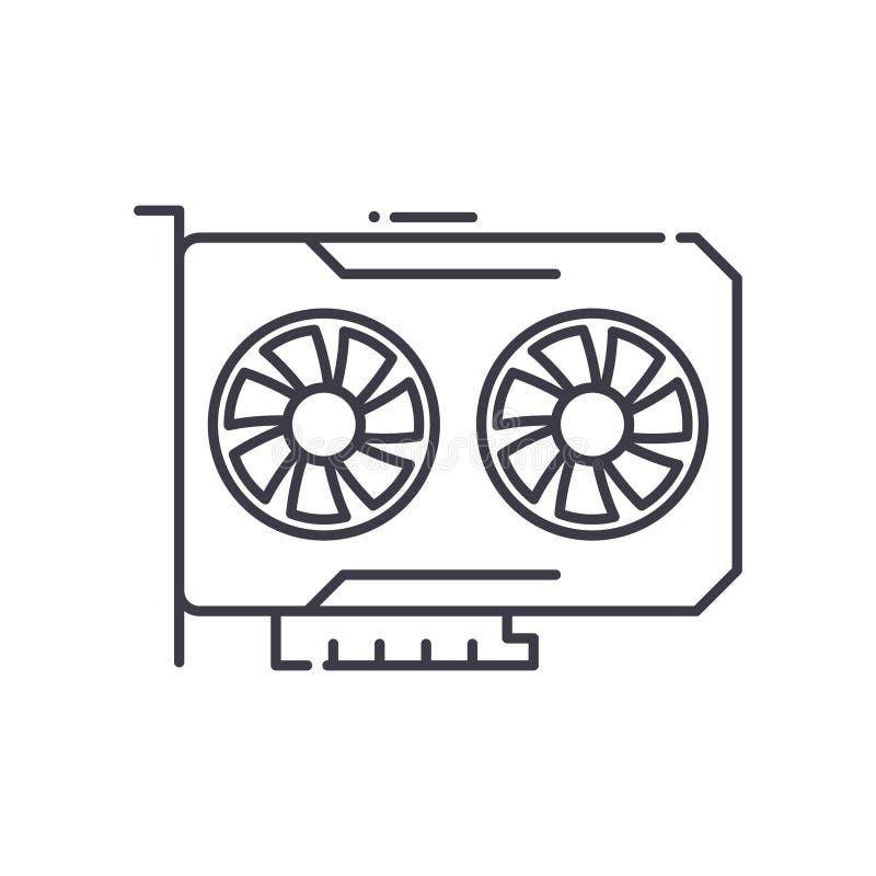 Gpu Icon, Linear Isolated Illustration, Thin Line Vector, Web Design ...