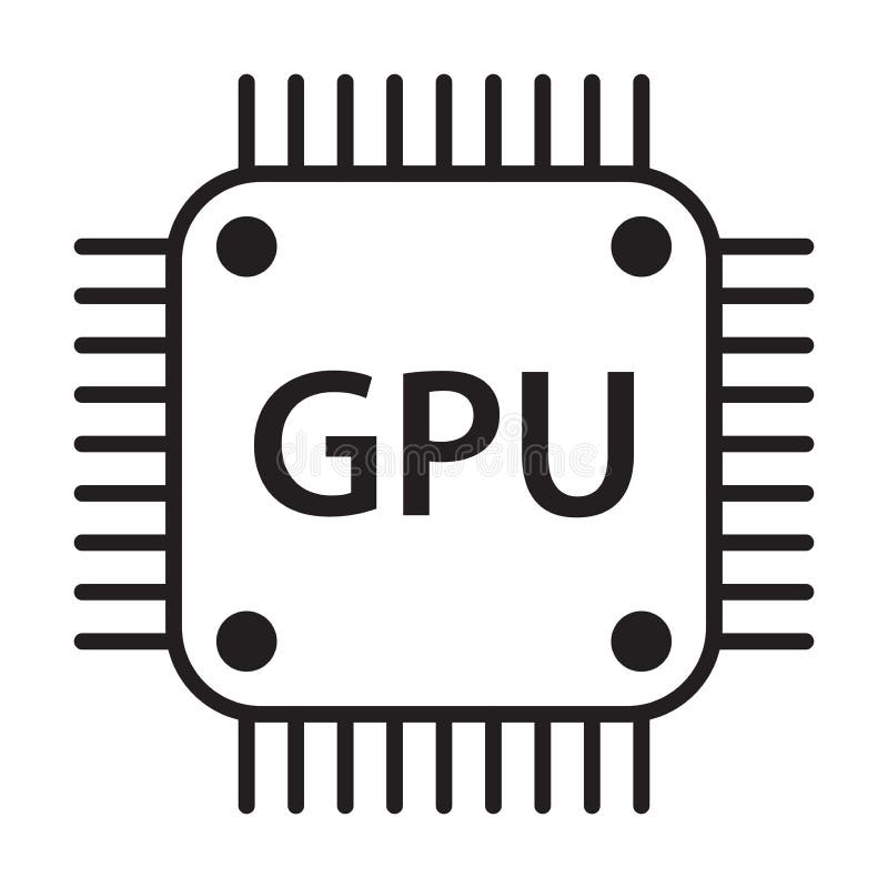 GPU Icon Vector for Your Web Site Design, Logo, App, UI. Illustration ...