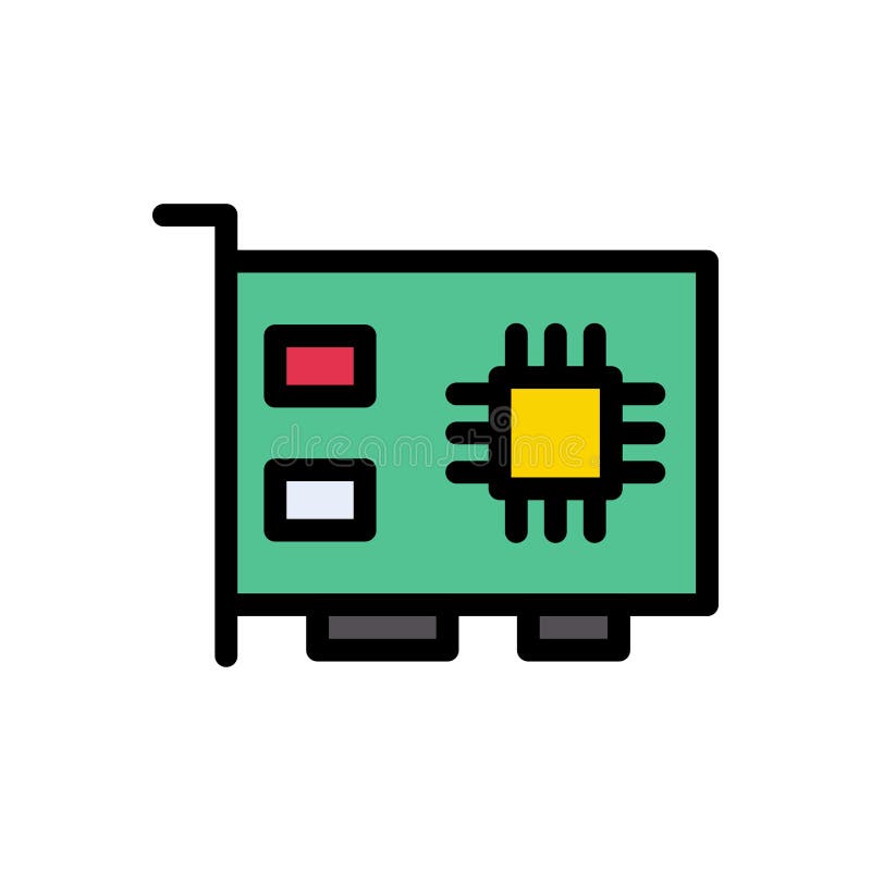 GPU Vector Line Colour Icon Stock Vector - Illustration of line, pack ...
