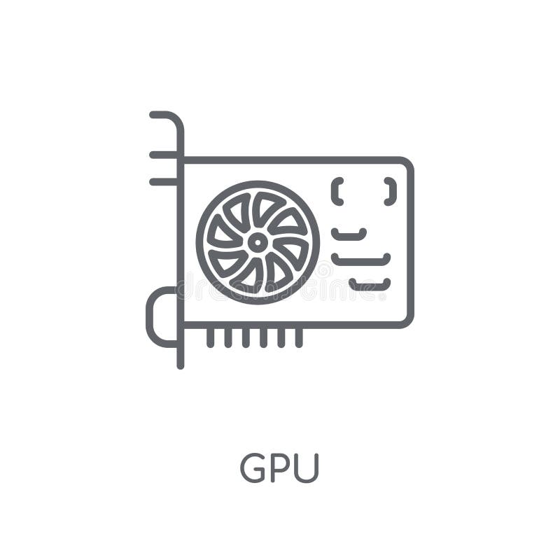 Gpu Linear Icon. Modern Outline Gpu Logo Concept on White Backgr Stock ...