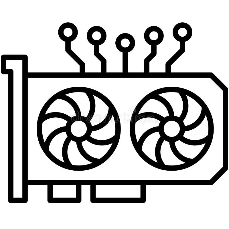 GPU Mining Icon, Blockchain Related Vector Illustration Stock Vector ...