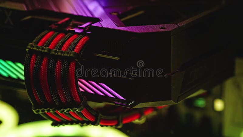 Gpu power socket stock video. Video of energy, cooler - 251223807