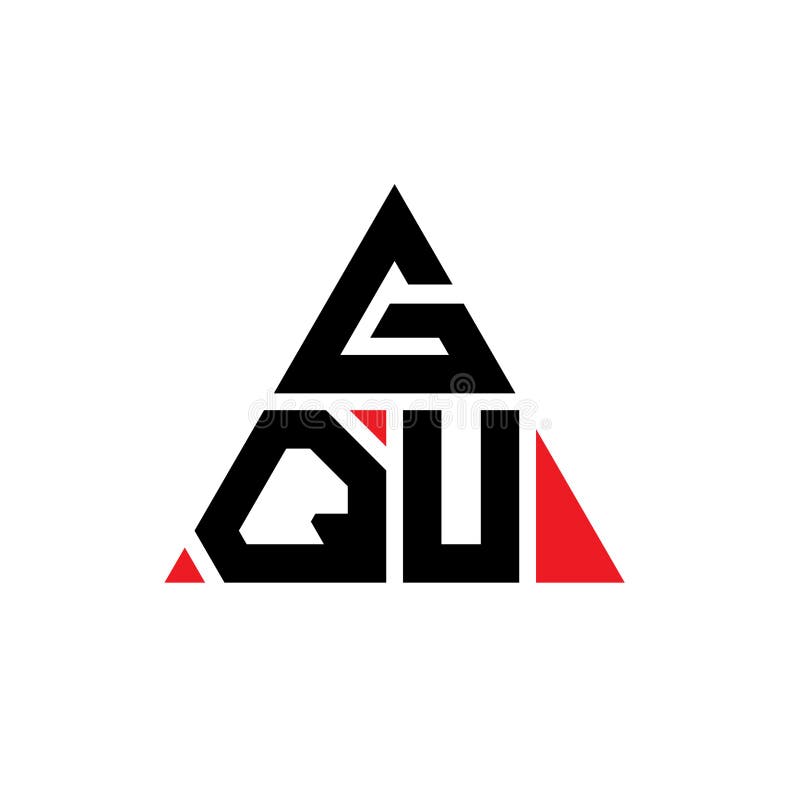 GQU Triangle Letter Logo Design with Triangle Shape. GQU Triangle Logo ...